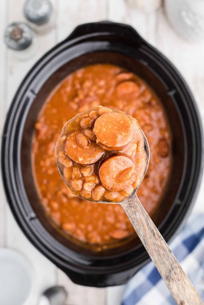 Kielbasa and Baked Beans Slow Cooker Recipe | The Cagle Diaries