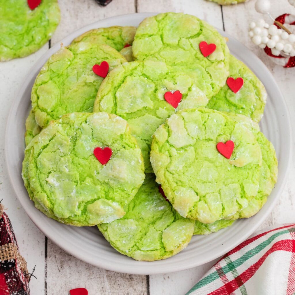 Grinch Cookies With Cake Mix | The Cagle Diaries